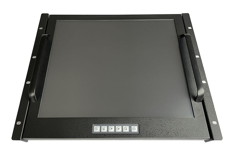 19" rackmount monitor LCD display with optional input VGA DVI AV S ...